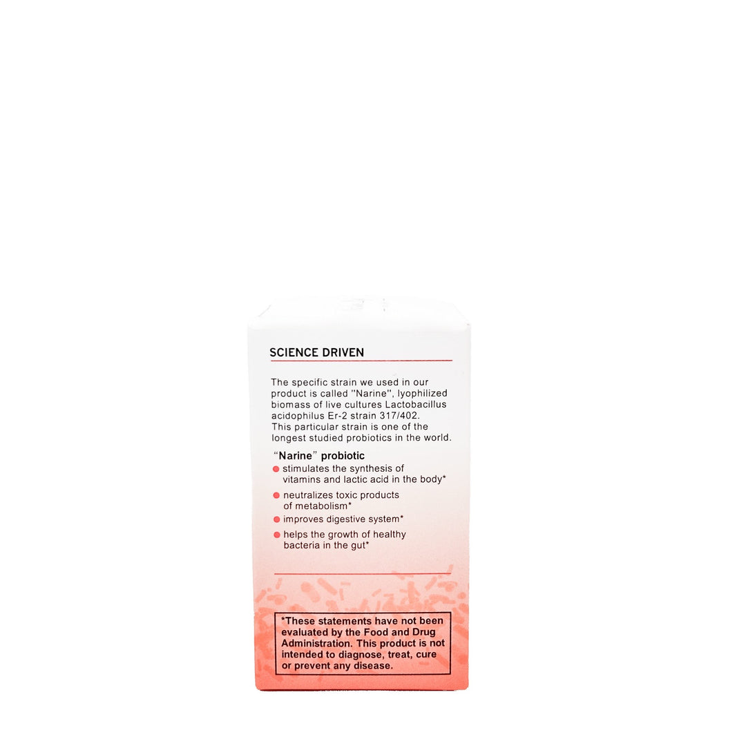 Narine Intestinal Health Probiotic Supplement 60 Veg Capsules (Lactose ...