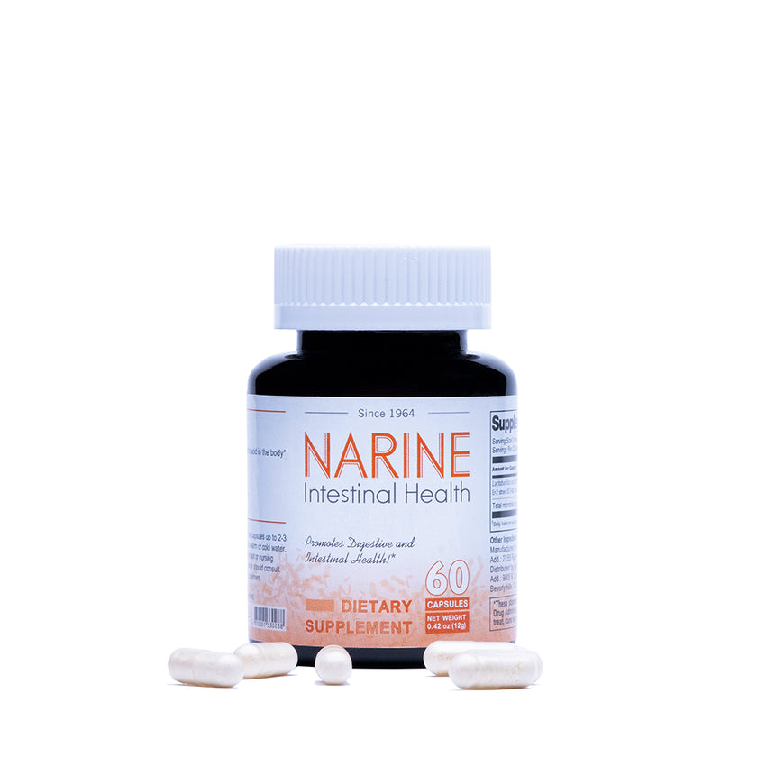 Narine Intestinal Health Probiotic Supplement 60 Veg Capsules (Lactose ...